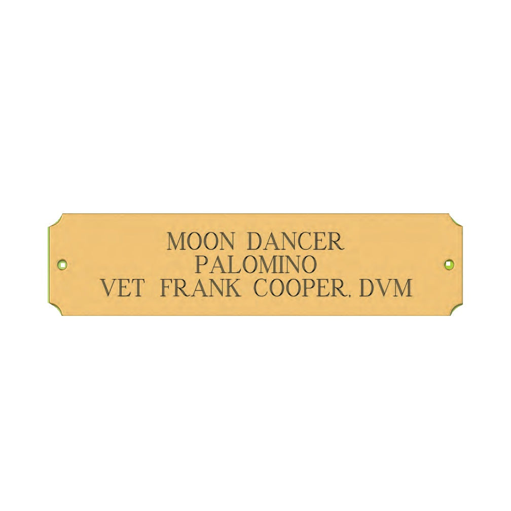 Brass Custom Stall Plate – Picov's Tack Shop