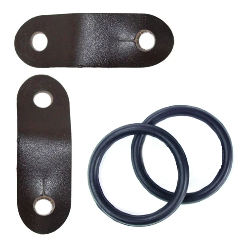Safety Stirrup Replacement Rubber Rings with Leather Loops – Picov's ...